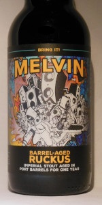 Barrel Aged Ruckus | Melvin Brewing | BeerAdvocate
