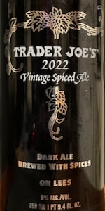 Trader Joe's 2022 Vintage Spiced Ale | Trader Joe's Brewing Company ...