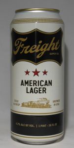 American Lager | Freight Supply Co. | BeerAdvocate